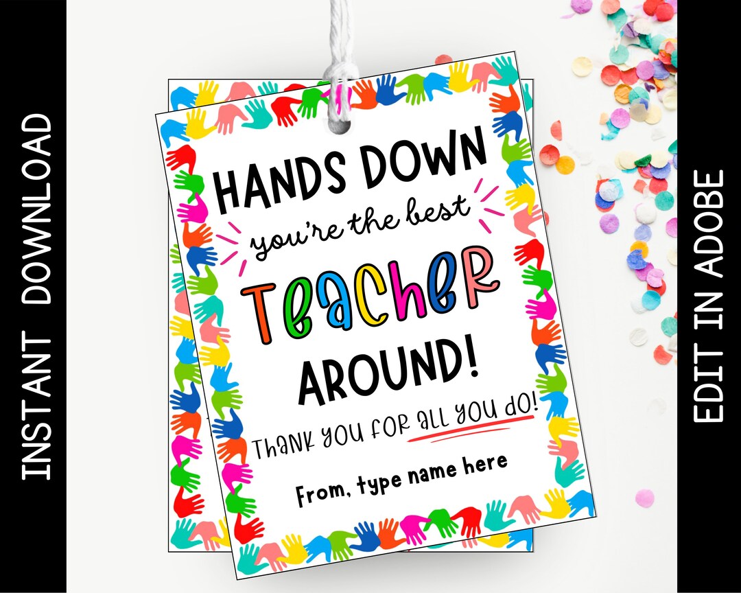 Printable Teacher Appreciation Hand Soap Gift Tag, Teacher Gift Idea ...