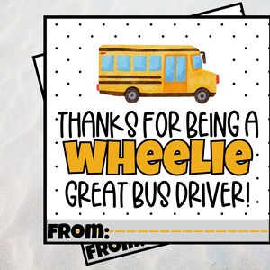 Printable Bus Driver Gift Tag Bus Driver Appreciation - Etsy