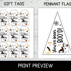 You've Been Booed Halloween Kit: Printable Door Hanger, Gift Tags ...