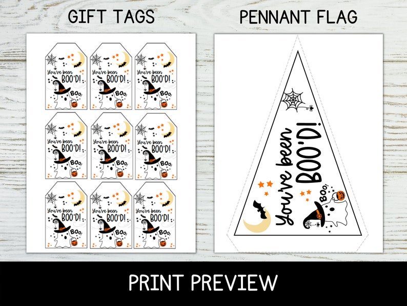 You've Been Booed Halloween Kit: Printable Door Hanger, Gift Tags ...