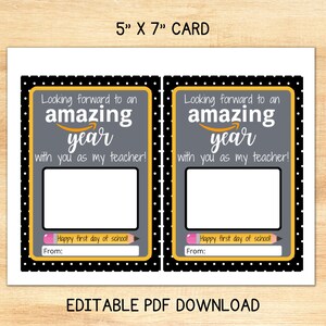 Printable Amazon Gift Card Holder for Teacher, Looking Forward to an ...