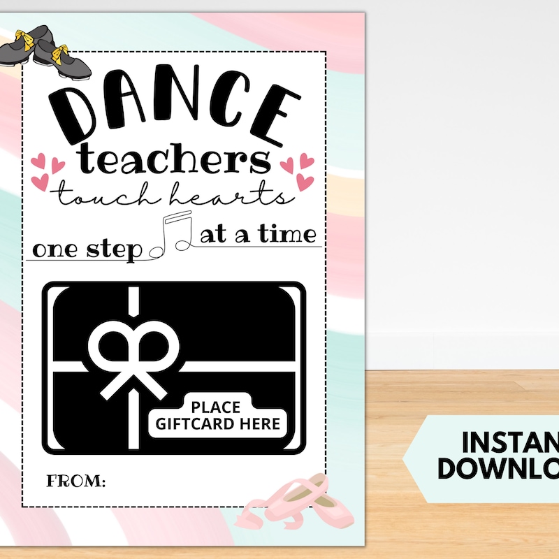 Dance Teacher Card - Etsy