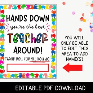 Printable Teacher Appreciation Hand Soap Gift Tag, Teacher Gift Idea ...