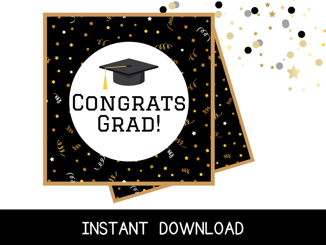 Printable Graduation Gift Tags | Congrats Grad | High School, College ...