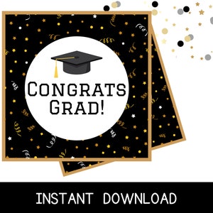 Printable Graduation Gift Tags | Congrats Grad | High School, College ...
