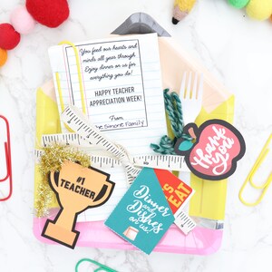 Teacher Appreciation Dinner Printable Tag: Gift Card Holder (PDF ...