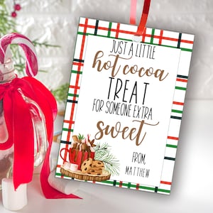 Printable Christmas Hot Cocoa Gift Tag: Teacher Staff Gift (instant ...