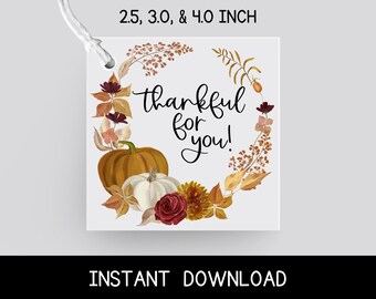 Printable Thankful for Neighbors Like You Treat Tag Fall - Etsy