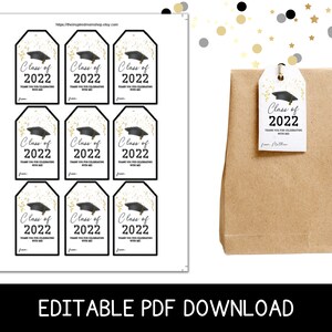 Printable Graduation Gift Tags High School College - Etsy