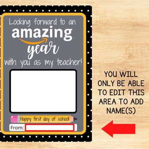 Printable Amazon Gift Card Holder for Teacher, Looking Forward to an ...