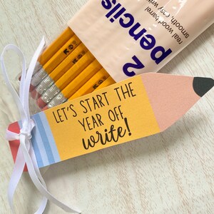 Printable Pencil Gift Tag: Back to School Staff Gift (instant Download ...