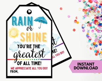 Umbrella Gift Tag - Etsy