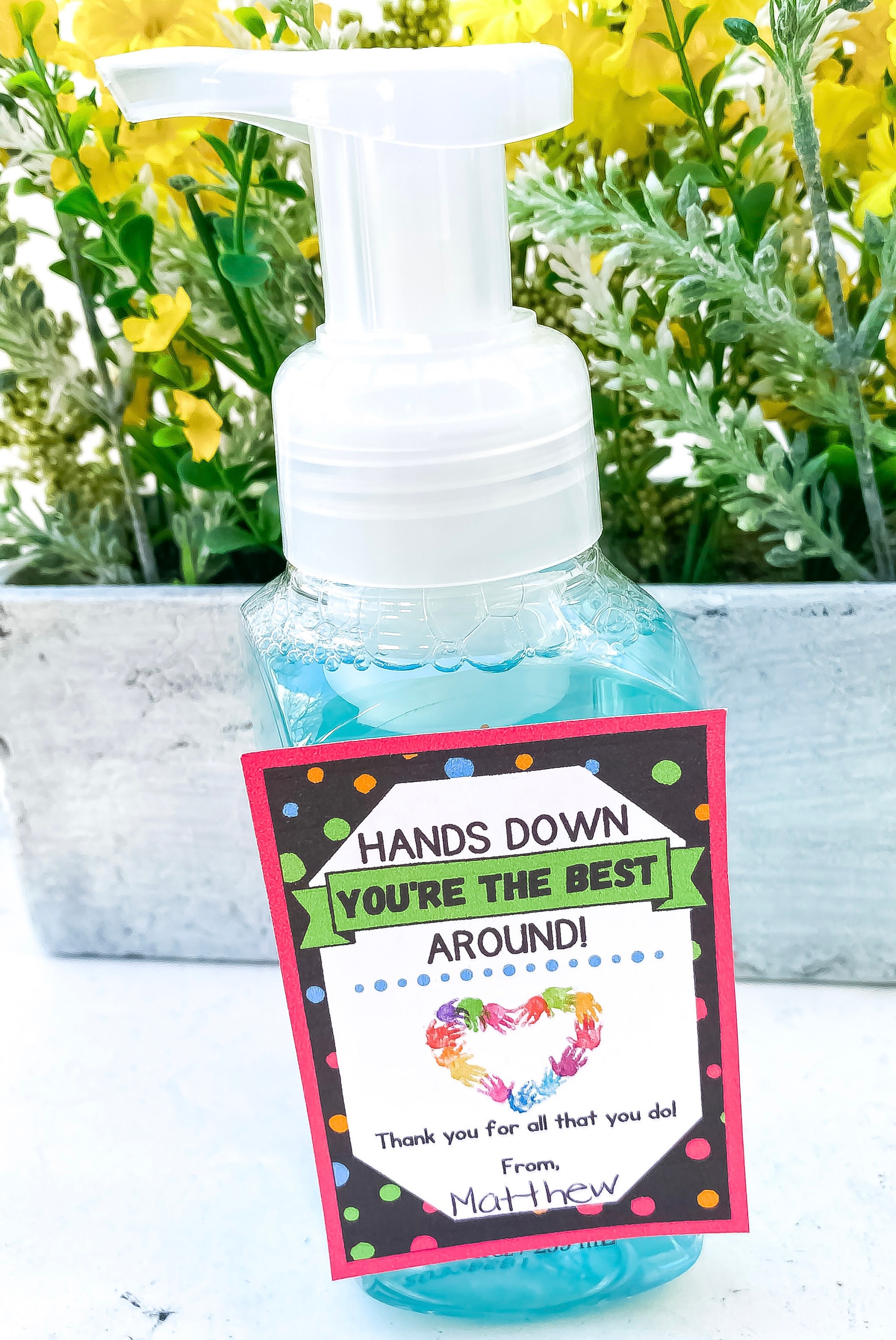Teacher Appreciation Hand Soap Gift Tag: Editable PDF (instant Download ...