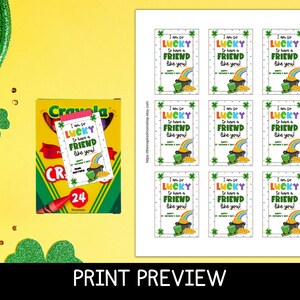 Printable St. Patrick's Day Friend Tag: Lucky Treat Tags (instant ...