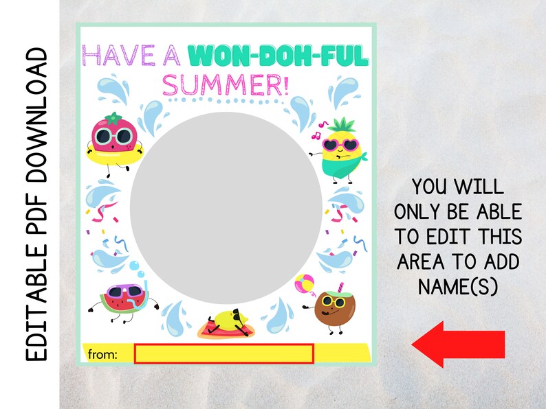 Printable Play-doh Student Gift Tag End of School Year Last - Etsy