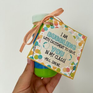 Printable Bubbles Gift Tag for Back to School, First Day of School ...