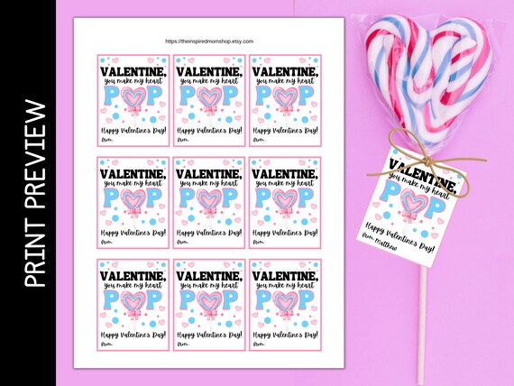 Valentine Lollipop Printable Party 48 Free Printable Valentine's Day