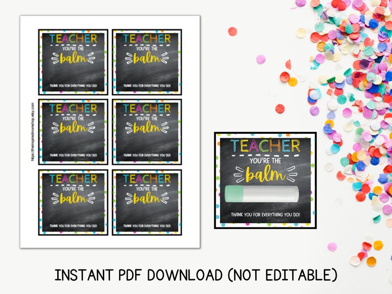 Teacher Gift Teacher Appreciation Gift You're the Balm - Etsy