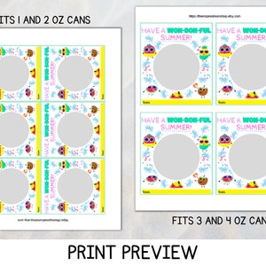 Printable Play-doh Student Gift Tag, End of School Year, Last Day of ...