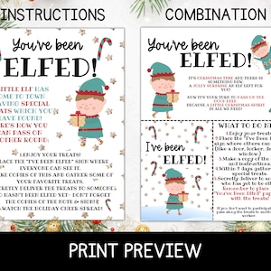 You've Been Elfed Printable Christmas Kit: Door Hanger, Gift Tags ...