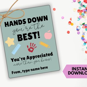 Printable Teacher Appreciation Hand Soap Gift Tag Teacher - Etsy