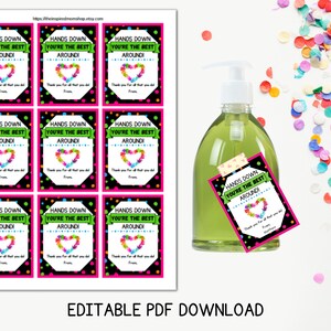 Printable Teacher Appreciation Hand Soap Gift Tag, Teacher Gift Idea ...
