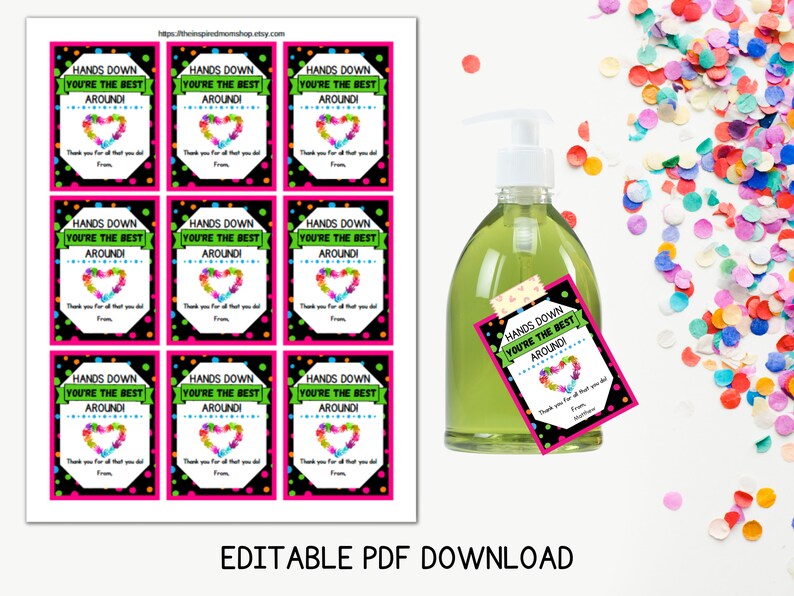 Printable Teacher Appreciation Hand Soap Gift Tag Teacher - Etsy