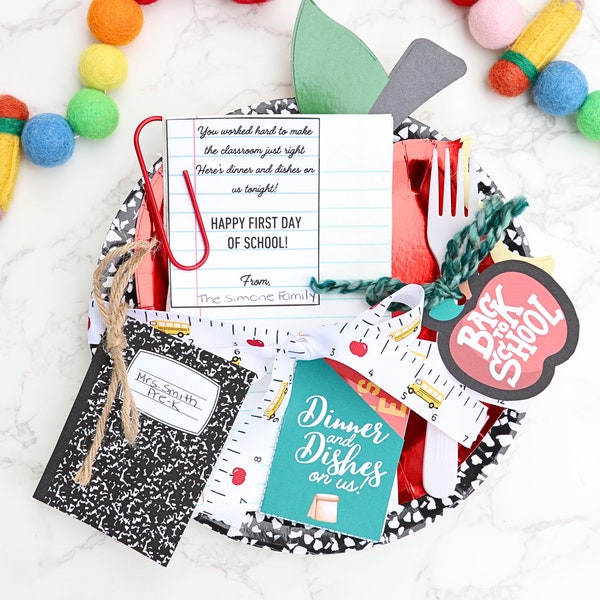 Teacher Printable Tag Dinner - Etsy