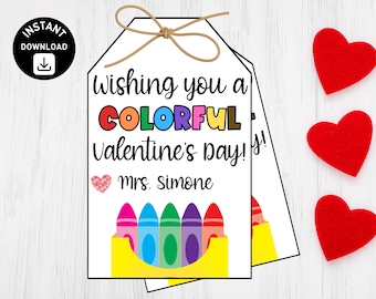 Crayon Valentine Printable - Etsy