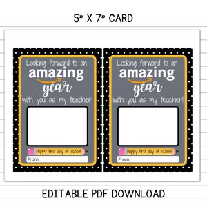 Printable Amazon Gift Card Holder for Teacher Looking Forward - Etsy