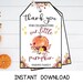 Printable Out Little Pumpkin Thank You Tags Favor Tags - Etsy