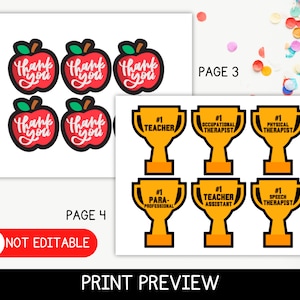 Teacher Appreciation Dinner Printable Tag: Gift Card Holder (PDF ...