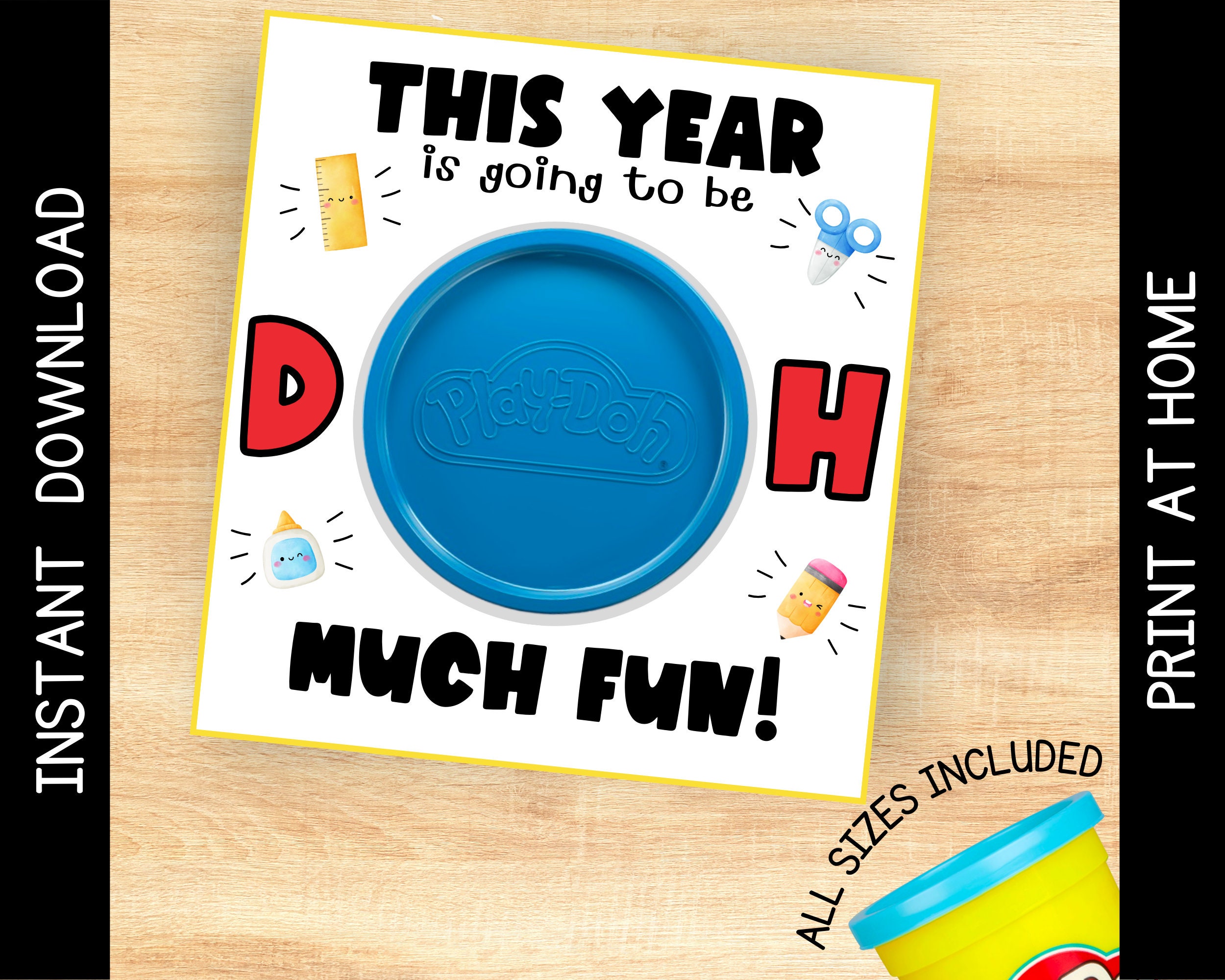 Play-doh Gift Tag: Back to School Student Gift (PDF Download) - Etsy