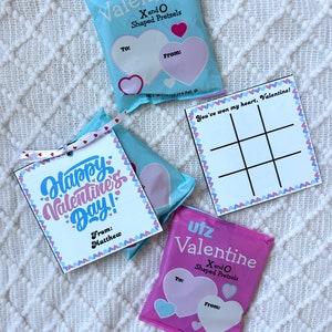 Printable Pretzel Tic Tac Toe Valentine for School, You Won My Heart ...