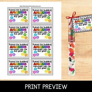 Printable Last Day of School Blocks Gift Tag, End of School Year ...