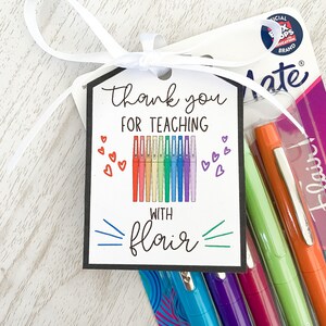 Printable Teacher Appreciation Pen Gift Tag, Teacher Appreciation Gift ...