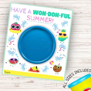 Printable Play-doh Student Gift Tag, End of School Year, Last Day of ...