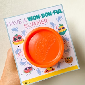 Play-doh Gift Tag: End of School Year, Won-doh-ful Summer (instant ...