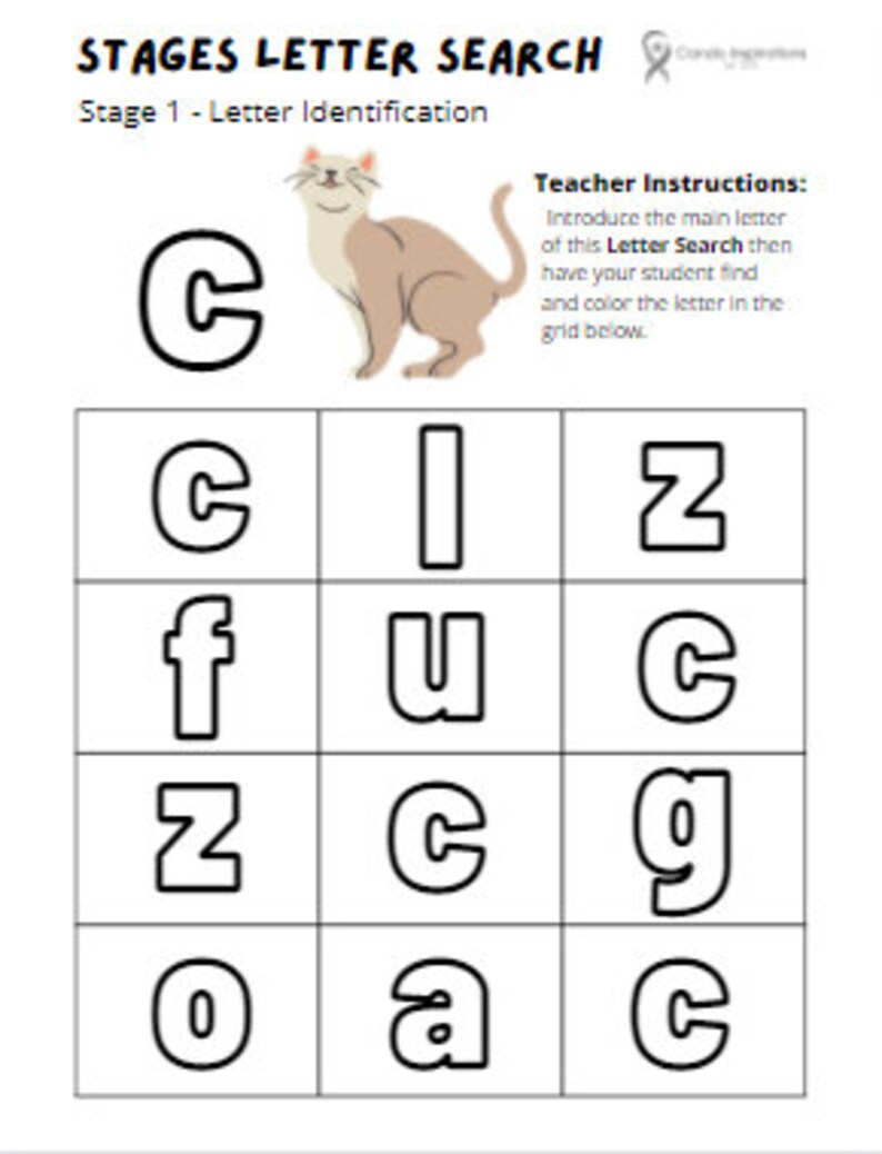 Toys & Games Lower Case Letter Search Word Search for little kids just ...