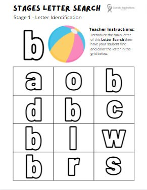 Lower Case Letter Search, Preschool, Day Care, Home School Letter ...