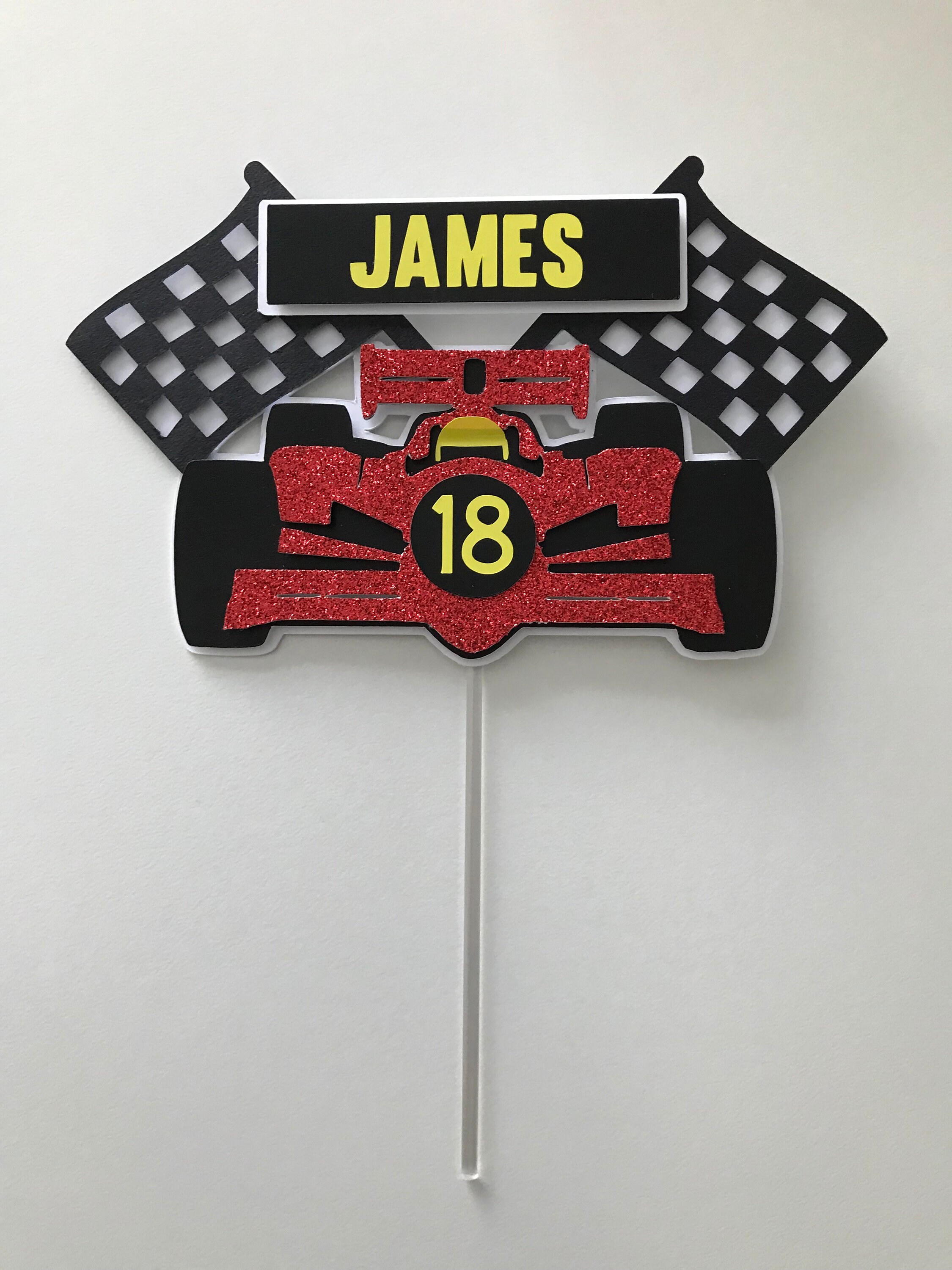 Car Cake Topper/ Racing Car Cake Topper/ Personalised Cake Topper - Etsy