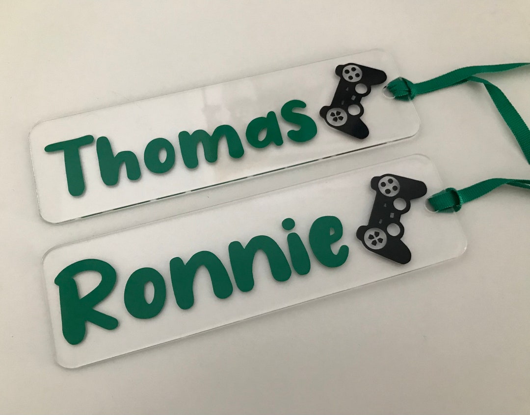 Personalised Gaming Themed Bookmark - Etsy