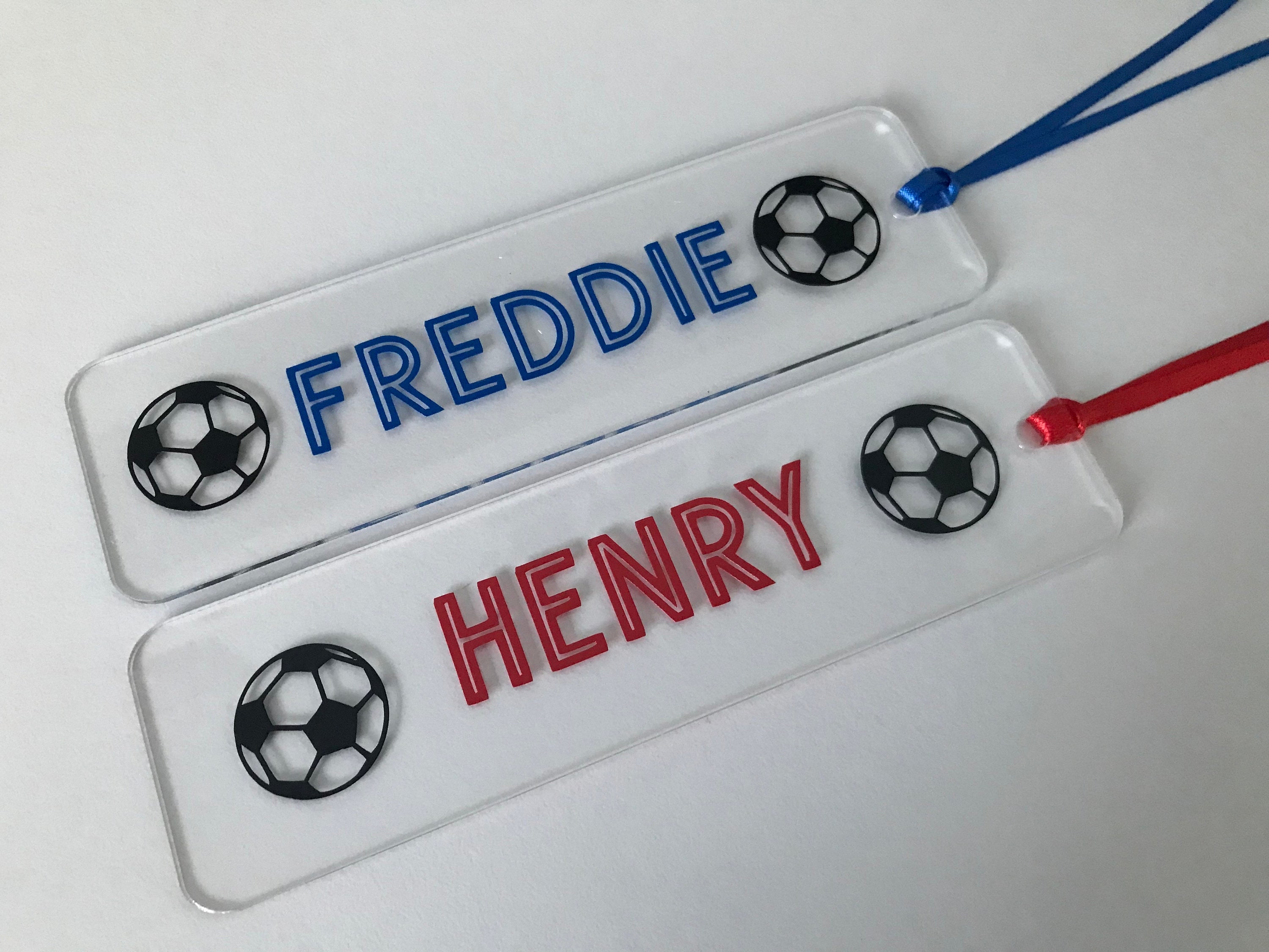 Personalised Football Themed Bookmark - Etsy UK