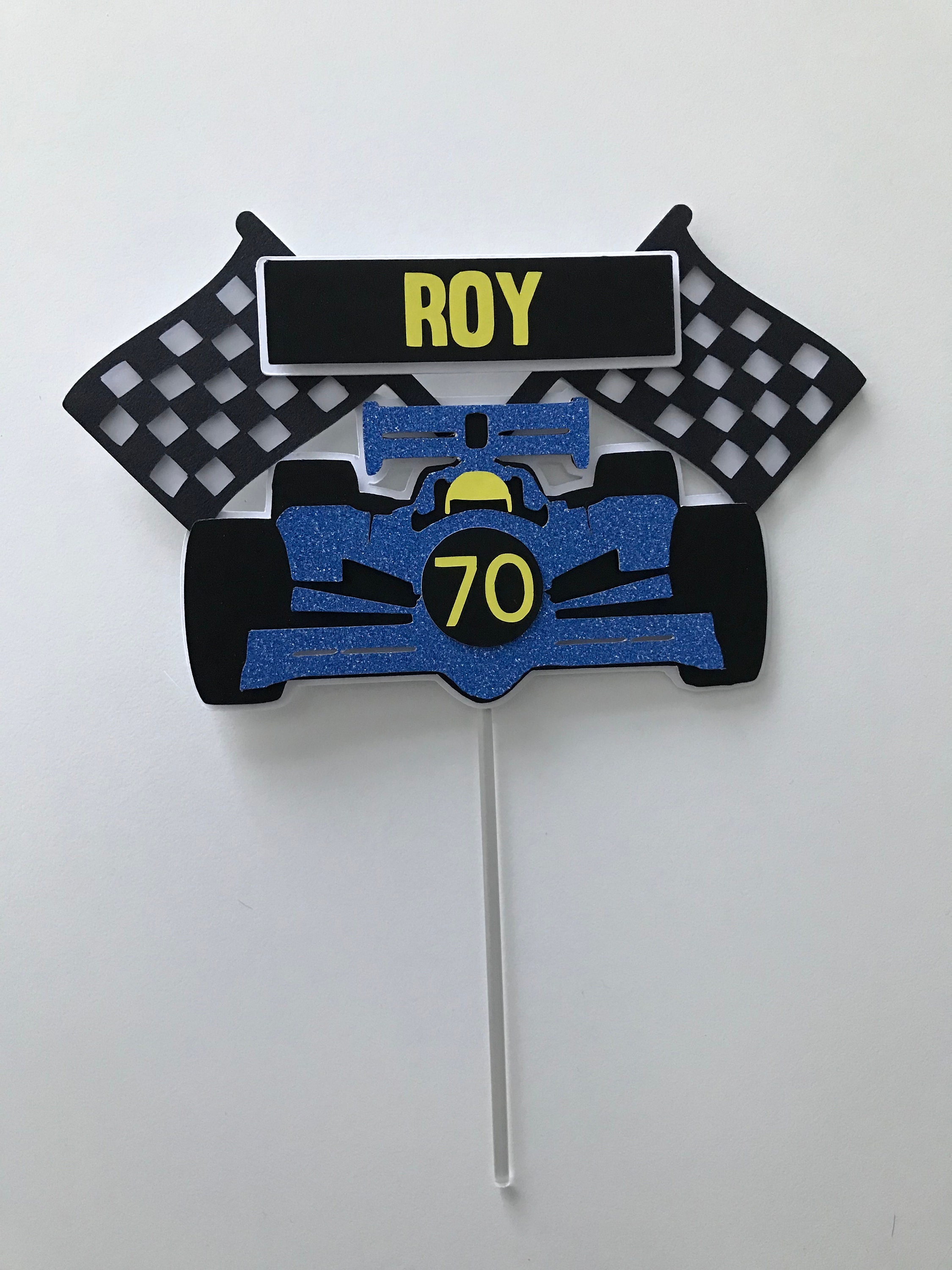 Car Cake Topper/ Racing Car Cake Topper/ Personalised Cake Topper - Etsy