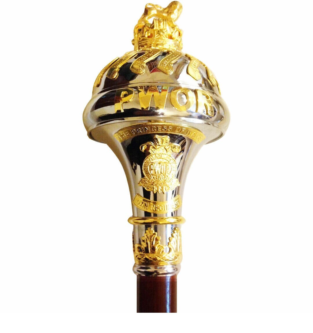 Custom Made Drum Major Mace Stave Ceremonial Mace With Battle Honors ...