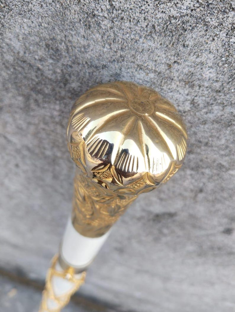 Walking Stick Brass Designer Vintage Style Walking Cane With Gold ...
