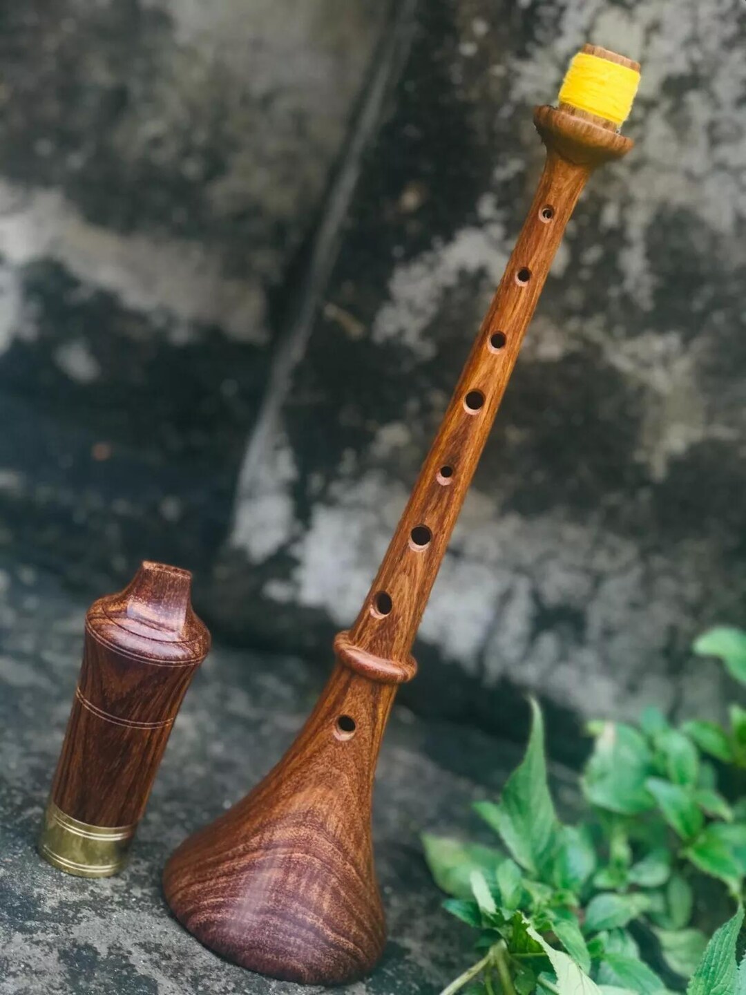 Handmade Rosewood RAUSCHPFEIFE Small Medieval Wooden Shawm Instrument ...