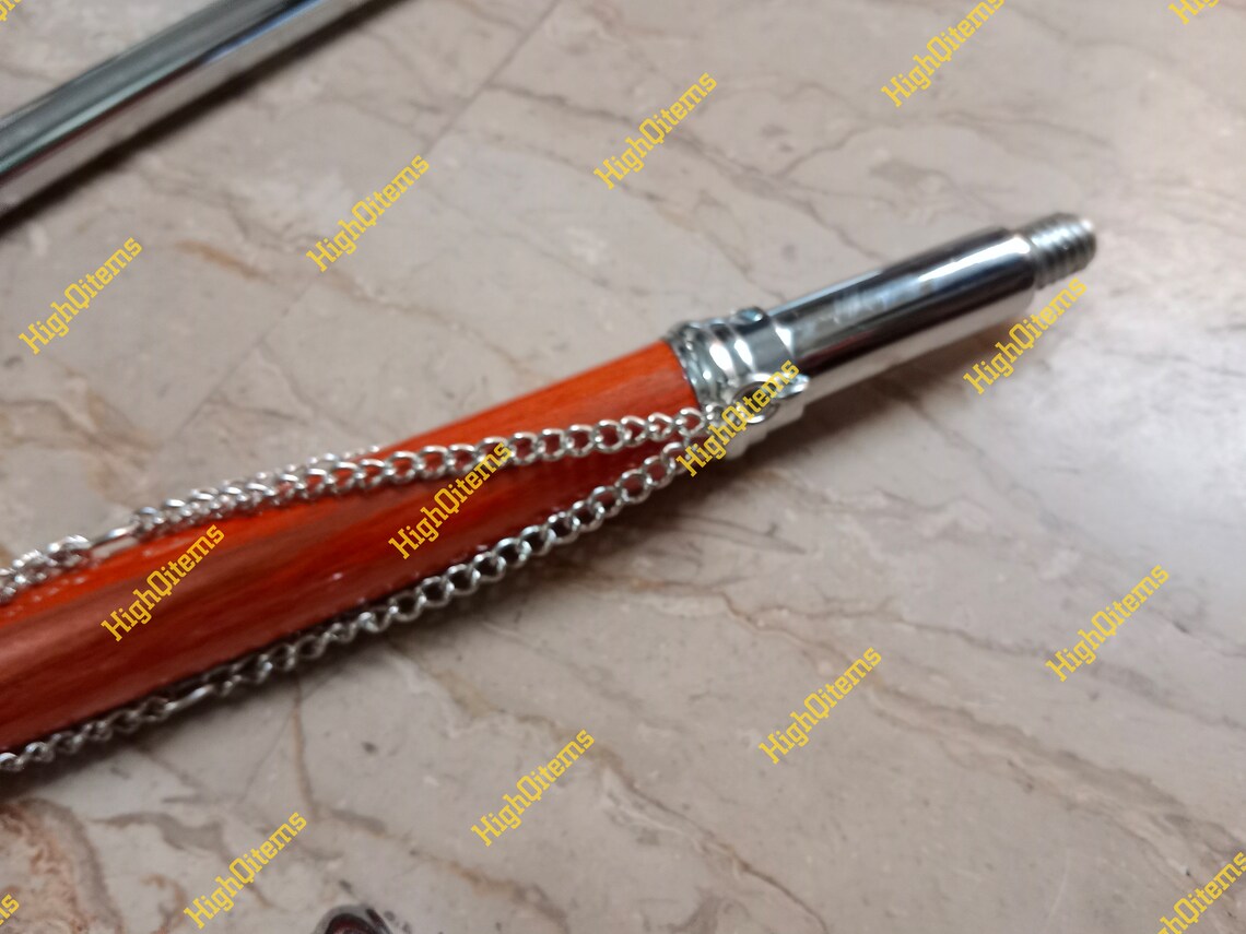 Drum Major Mace Stave Removable Chrome Head Ball Top Any Colour Shaft ...