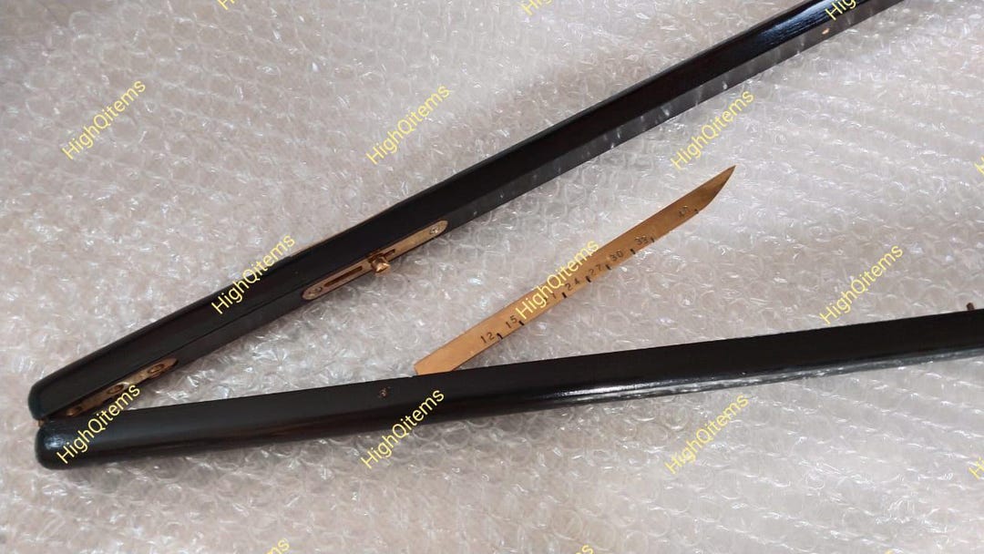 Military Pace Stick Black Colour Beech Wood Brass Polished Fittings ...