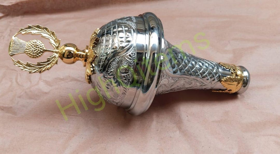 Drum Major Mace Head With Beautiful Hand Engraving Chrome Plated With ...